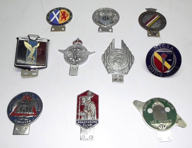 Lot 24 - Ten motoring badges