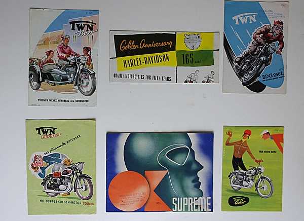 Lot 35 - Four Motorcycle brochures