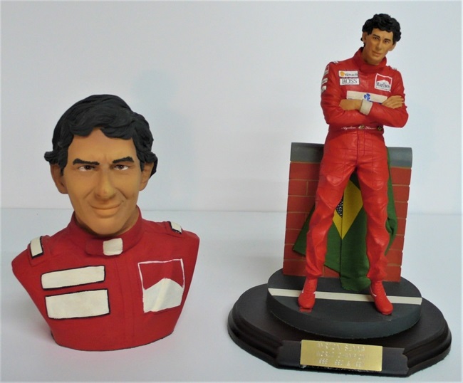 Lot 27 - Two 1/8 scale resin motor racing driver